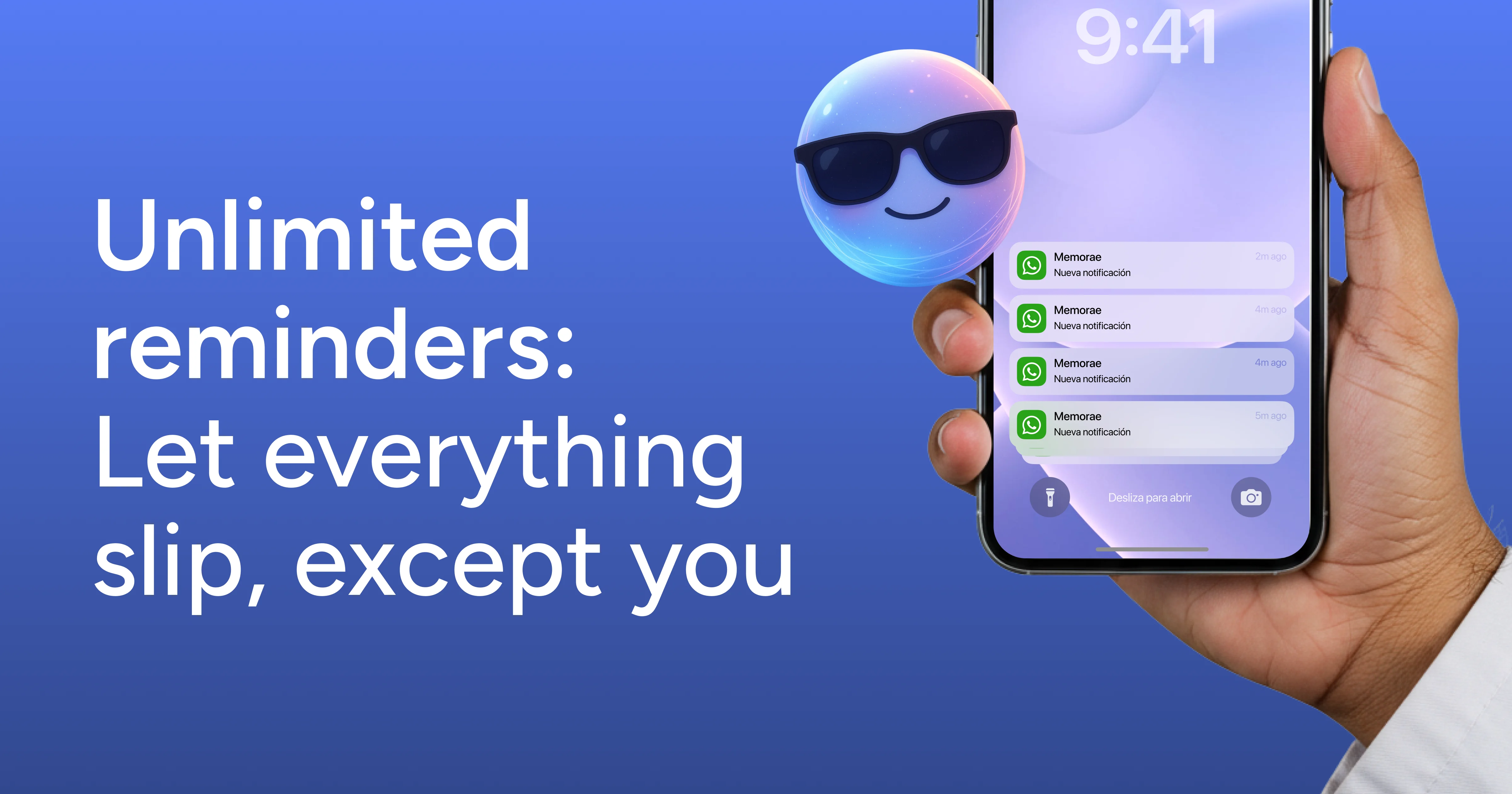 Unlimited reminders | Let everything slip, except you